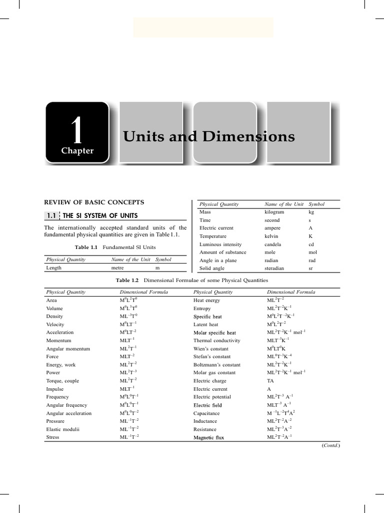 SI Units and Dimensional Analysis Guide | PDF | Significant Figures ...
