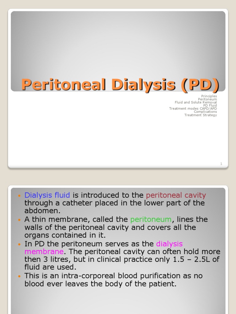 Peritoneal Dialysis | Dialysis | Peritoneum