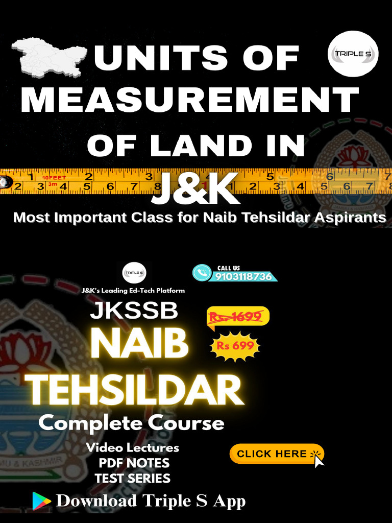 Land Measurement Units in Jammu & Kashmir | PDF | Units Of Measurement