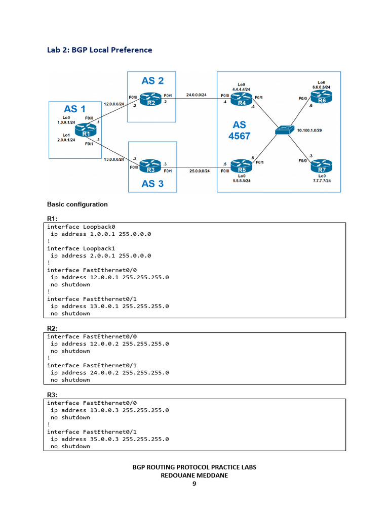 BGP Routing Local Preference | PDF | Router (Computing) | Routing