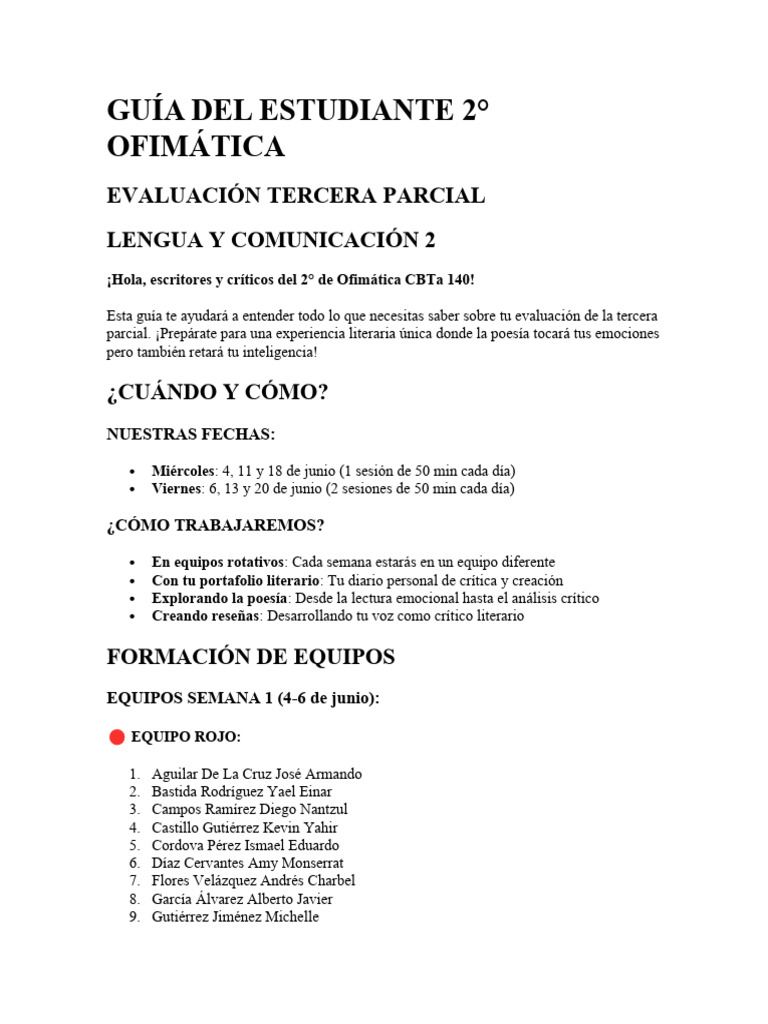 Guía Del Estudiante - Ofimatica | PDF | Poesía | Las emociones