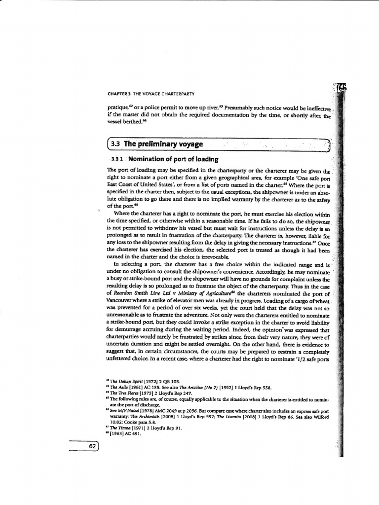 Wilson Voyage Charters The Preliminary Voyage | PDF