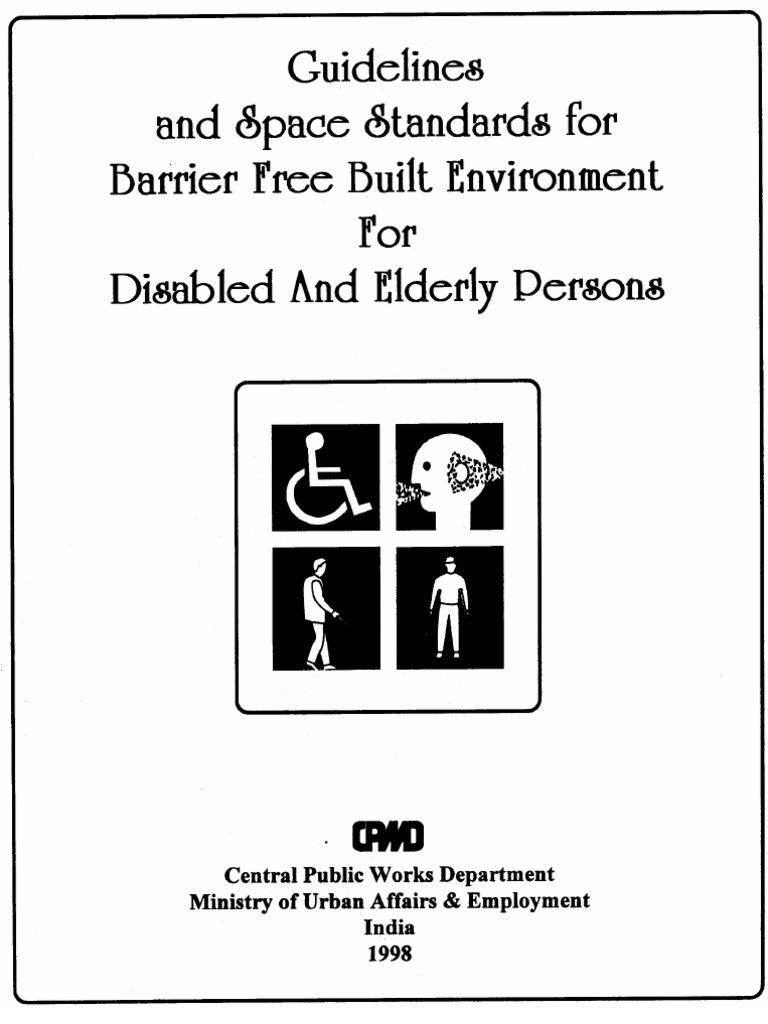 CPWD: Barrier Free Access PWD Urban Development Ministry India - 1998 ...