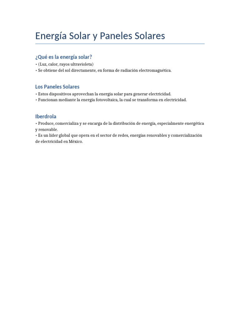 Triptico Energia Solar | PDF