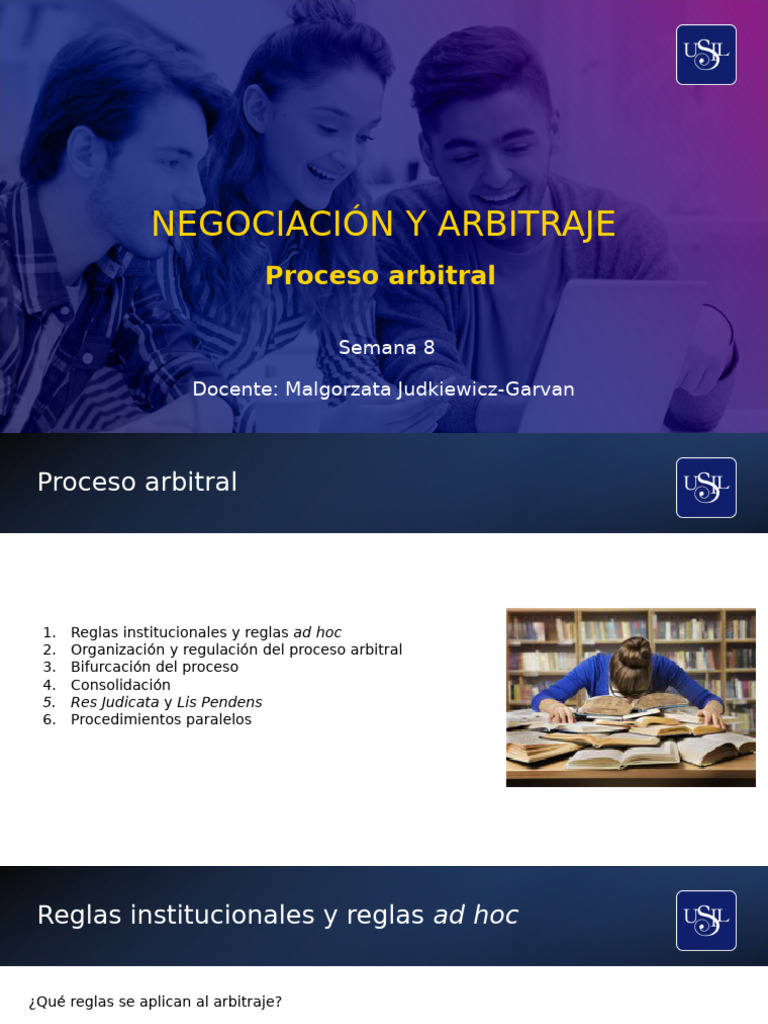 NYA S8 Proceso Arbitral MJG | PDF | Arbitraje | Ley procesal