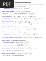 Calculus III Formula Sheet | PDF | Mathematical Analysis | Space