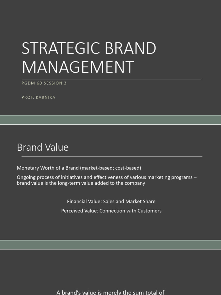 SBM 60 - Session 3 - Brand Value Chain | PDF | Brand | Valuation (Finance)