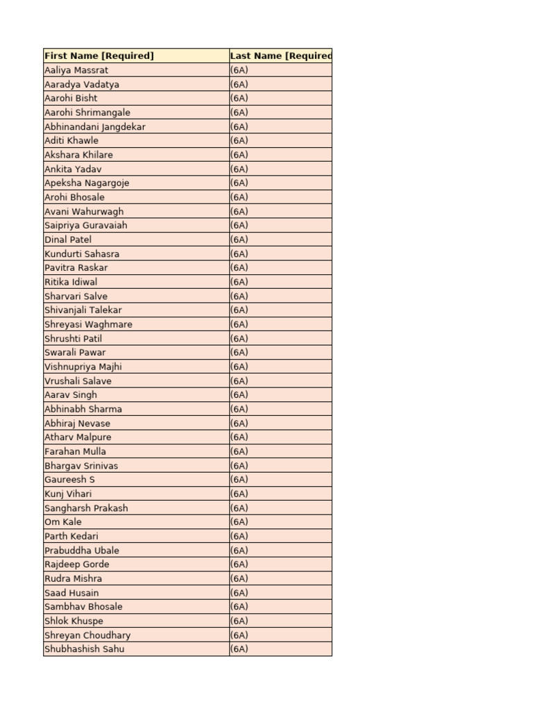 Adobe Student Details (Summer Boot Camp) | PDF