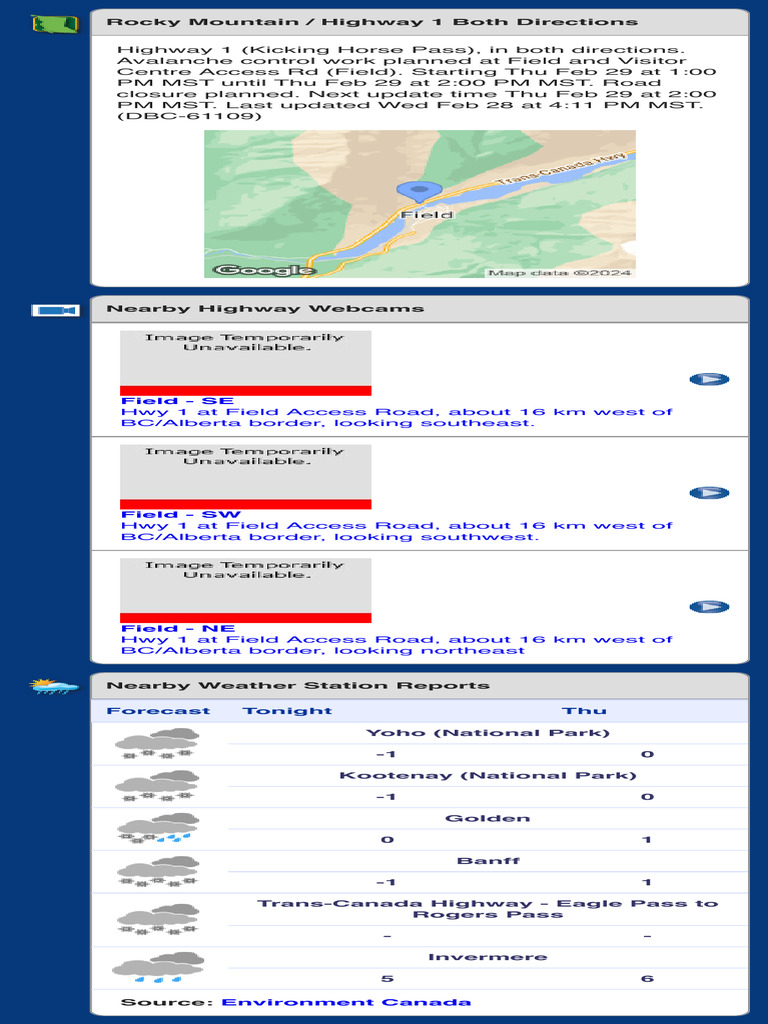 DriveBC Event DBC-61109 | PDF