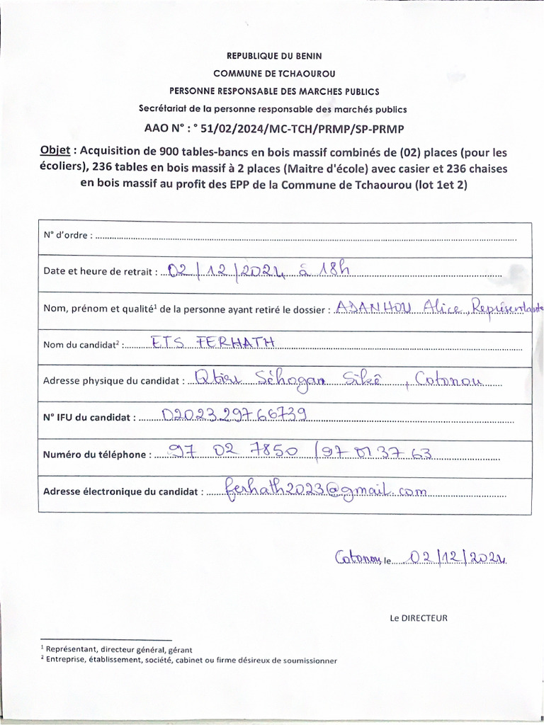 Fiche de Retrait | PDF