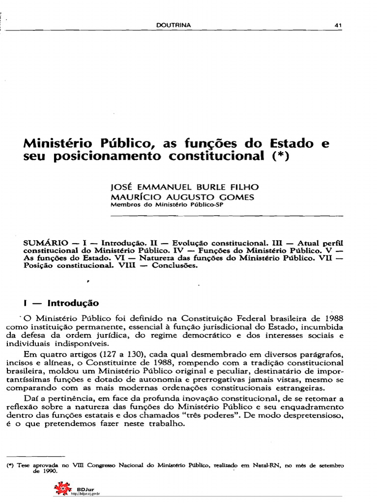 Ministerio Publico Funcoes Estado | PDF | Direito Político | Esfera pública