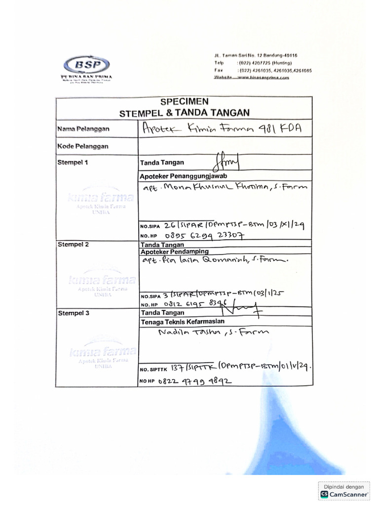 Spesimen BSP KF 481 | PDF