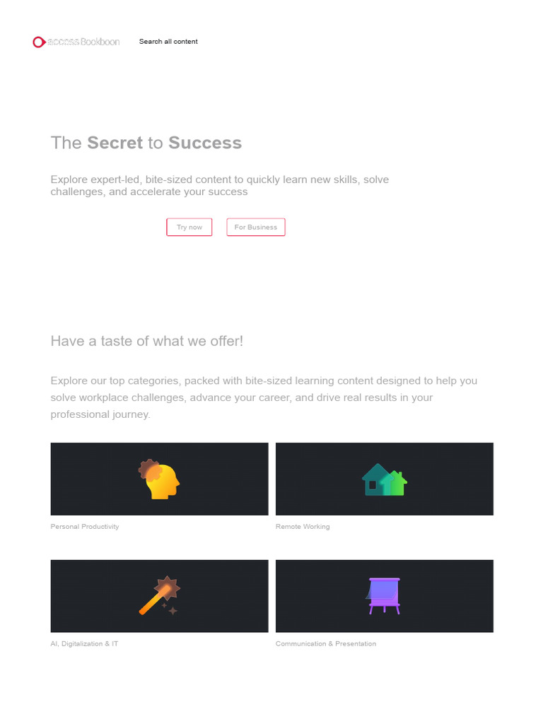 The Secret to Success Unveiled | PDF