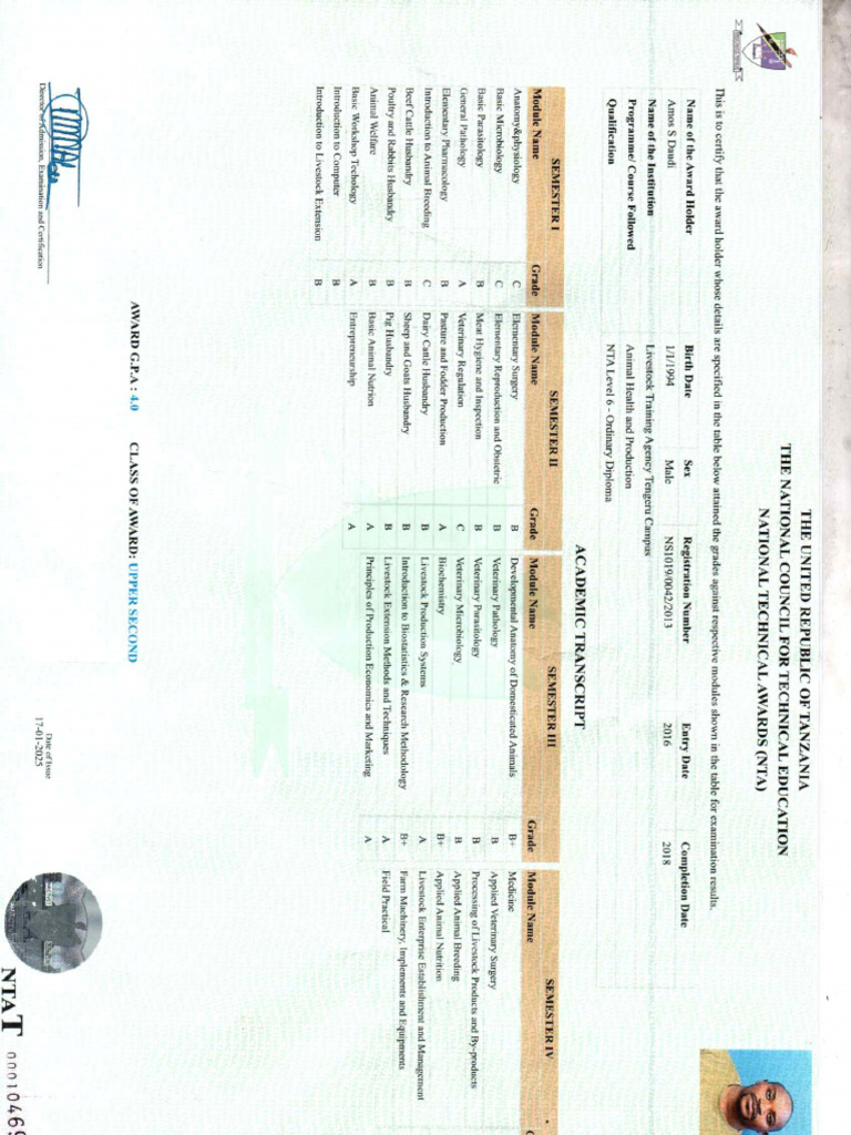 Diploma Academic Transcript | PDF