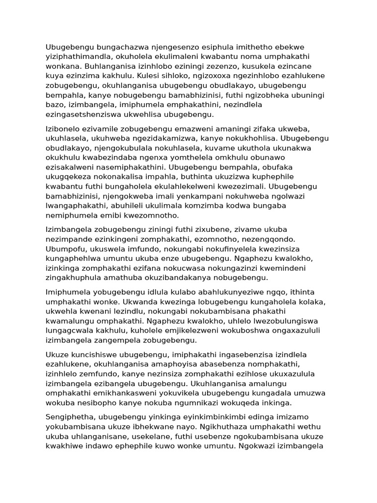 Ubugebengu Emphakathini: Izinhlobo Nezixazululo | PDF