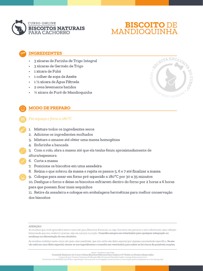 BNPC Receita 1 Biscoito Pasta Mandioquinha | PDF