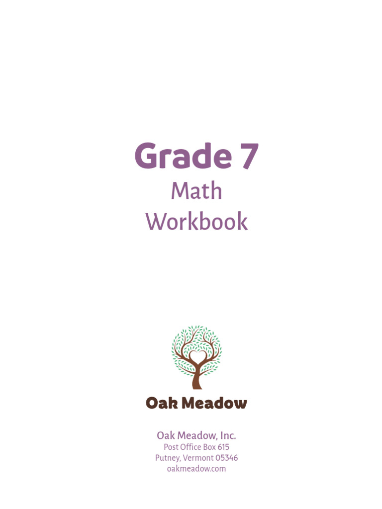 Grade 7 Math Workbook Curriculum Sample June 2021 | PDF | Area ...