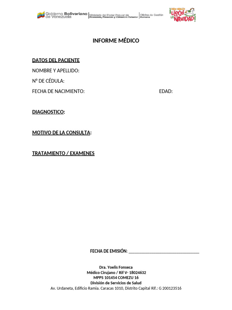 Informe Medico Modificado | PDF