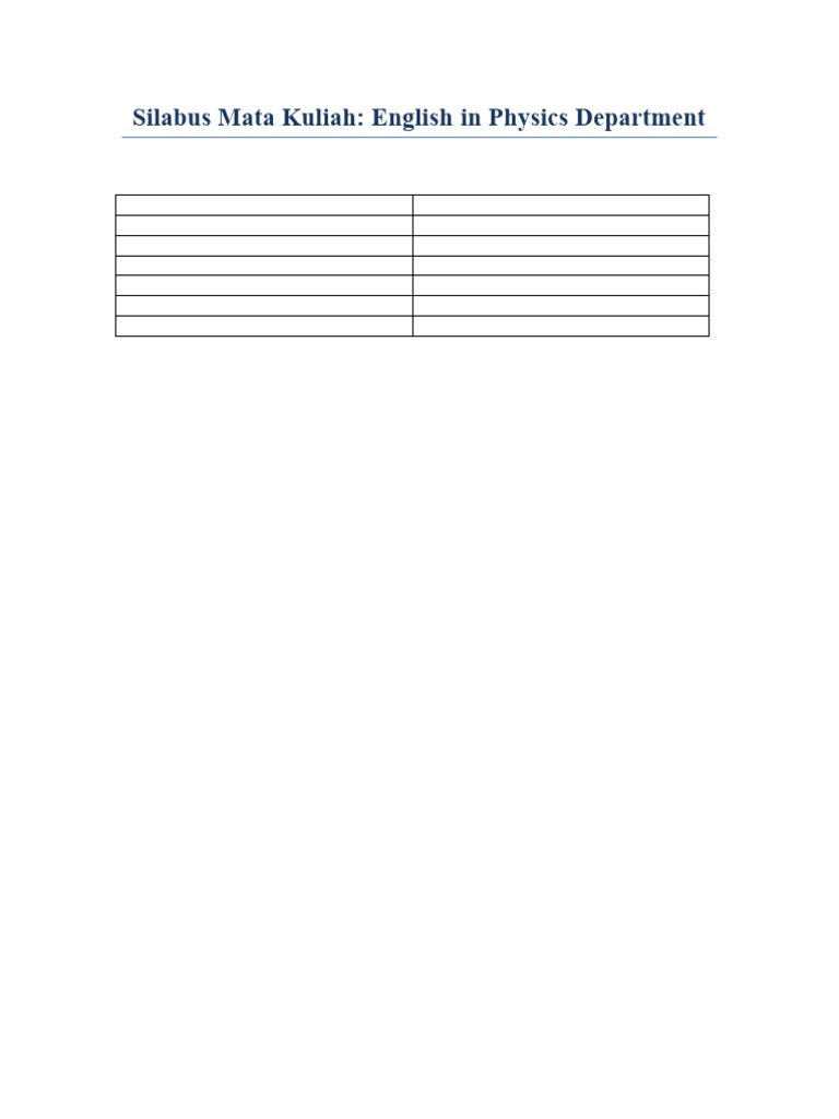 Silabus Group 5 - ESP | PDF