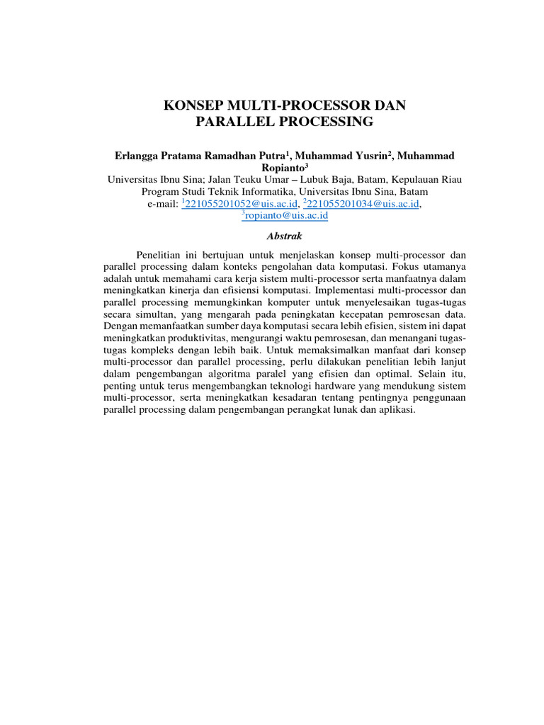 KONSEP_MULTI_PROCESSOR_DAN_PARALLEL_PROC (1) | PDF