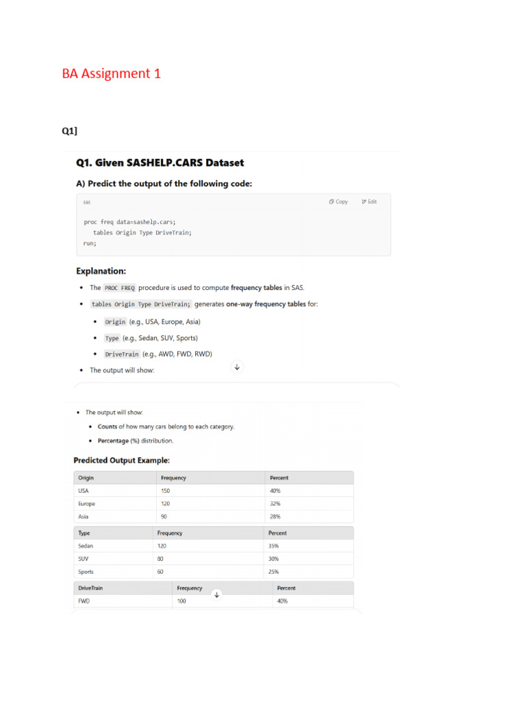 BA Assignment 1 | PDF