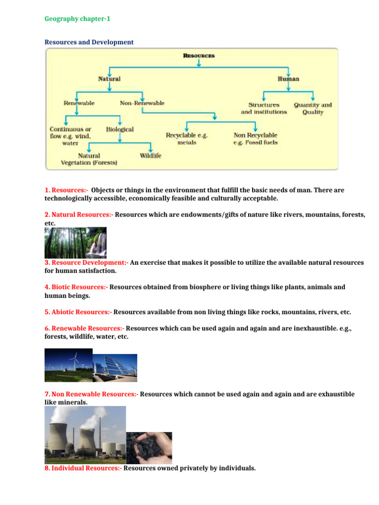 Ch-1 Resources and Development | PDF | Soil | Resource