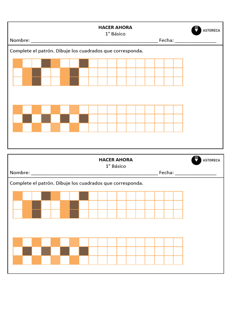 Eje Patrones y Álgebra - Continuar El Patrón 3 | PDF