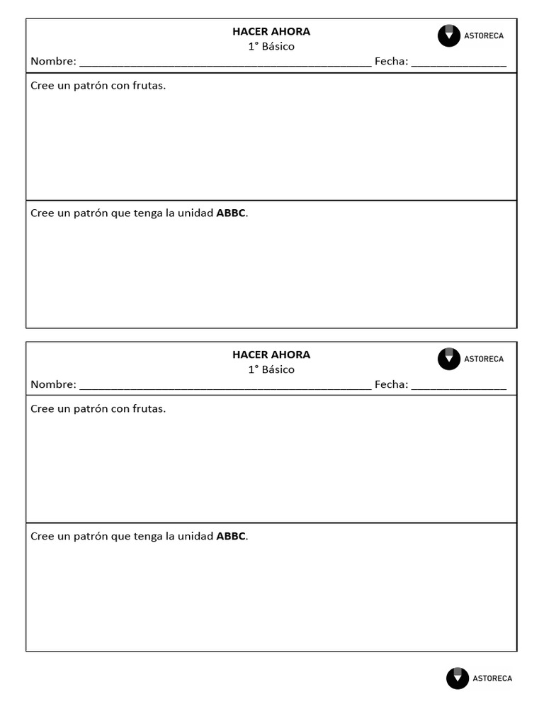 Eje Patrones y Álgebra - Crear Patrones | PDF