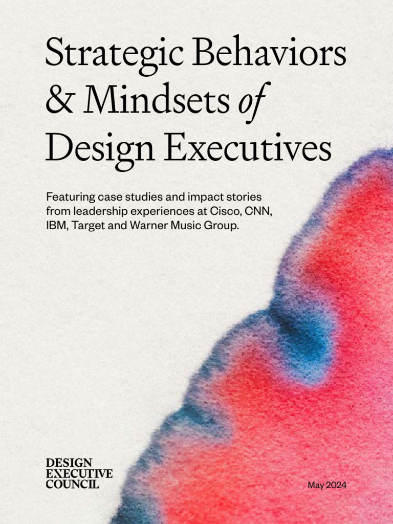 2025 UX Strategic Behaviors and Mindsets of Design Executives | PDF ...