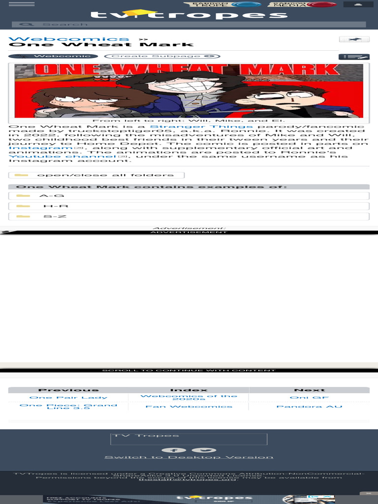 One Wheat Mark (Webcomic) - TV Tropes | PDF