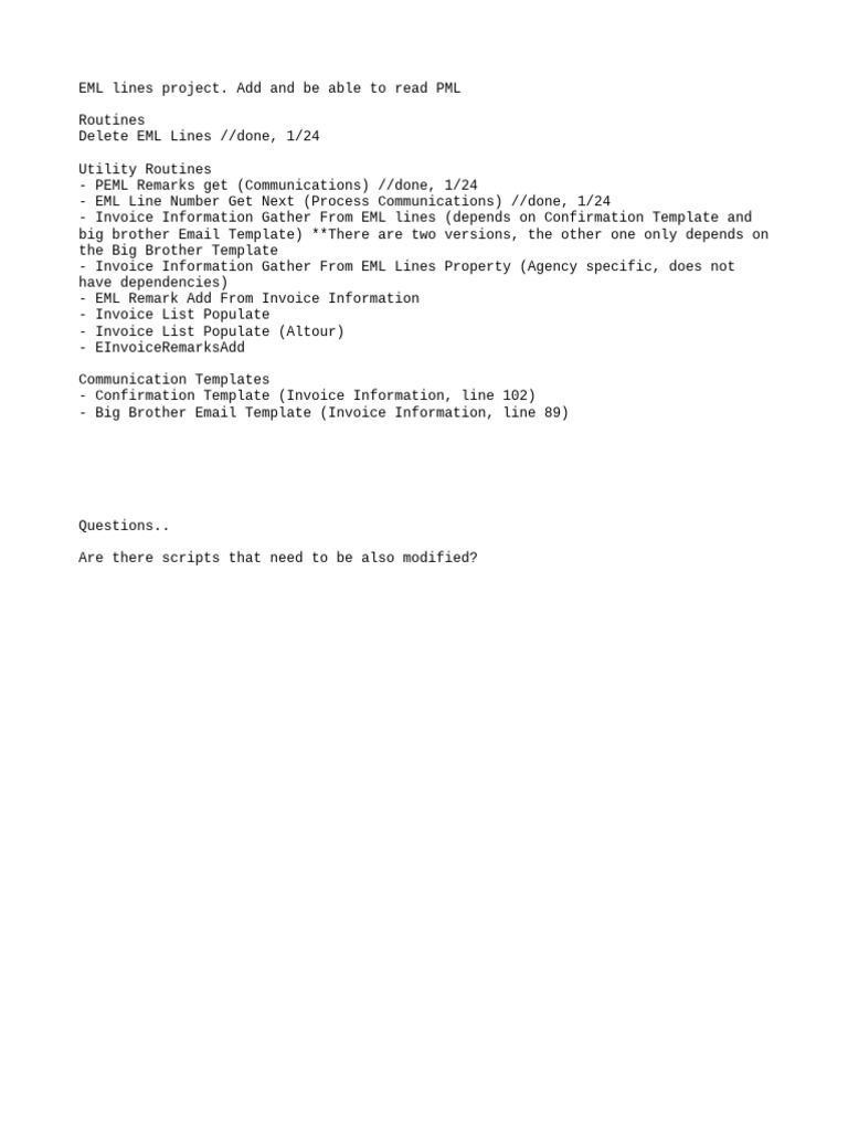 EML Lines Project Overview | PDF