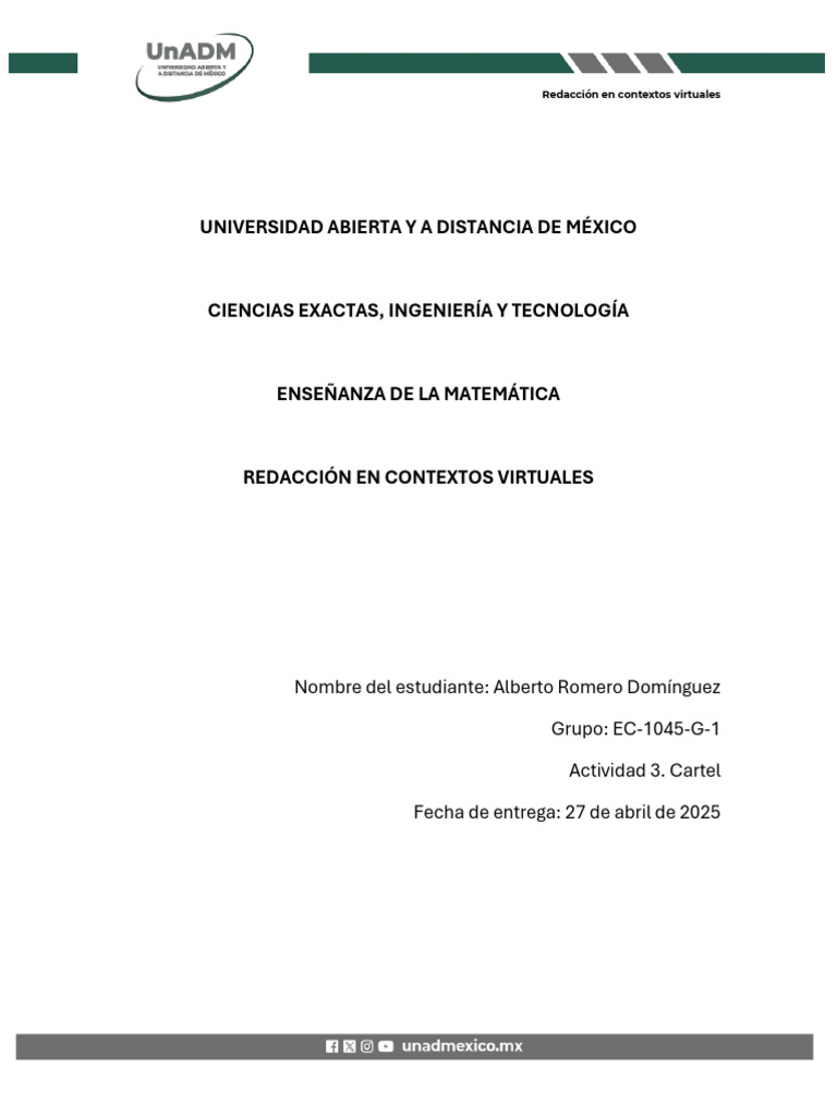 Alberto Romero Actividad 3 | PDF | Comunicación humana | Aprendizaje