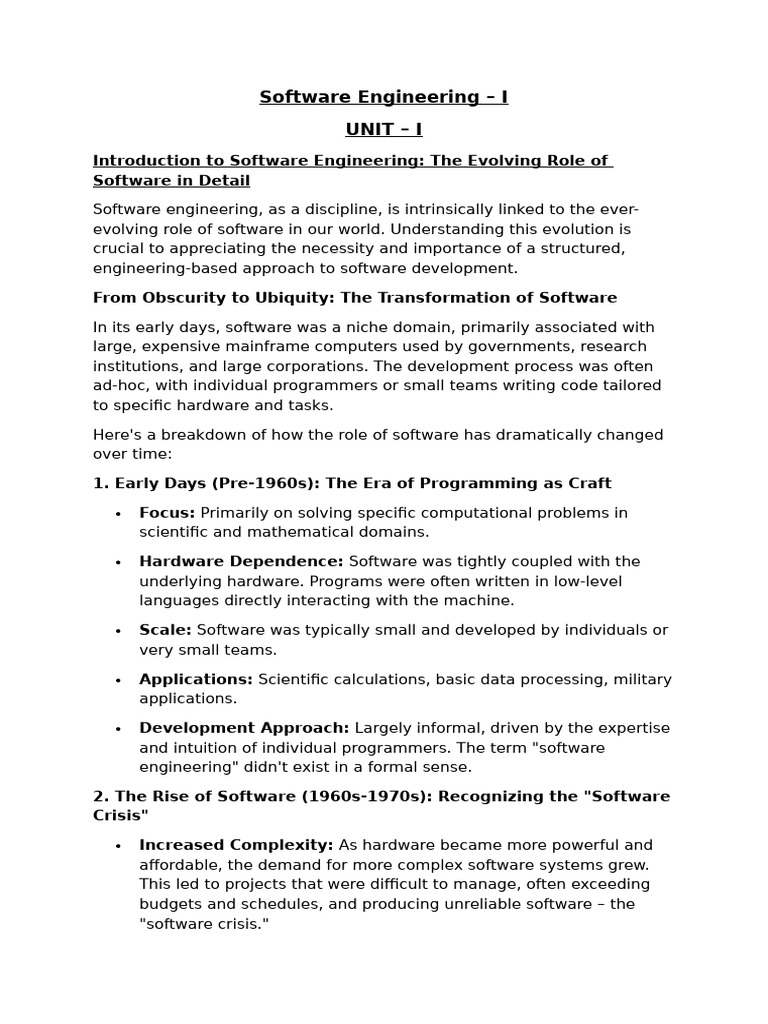 Evolution of Software Engineering | PDF | Software Development Process | Software Development