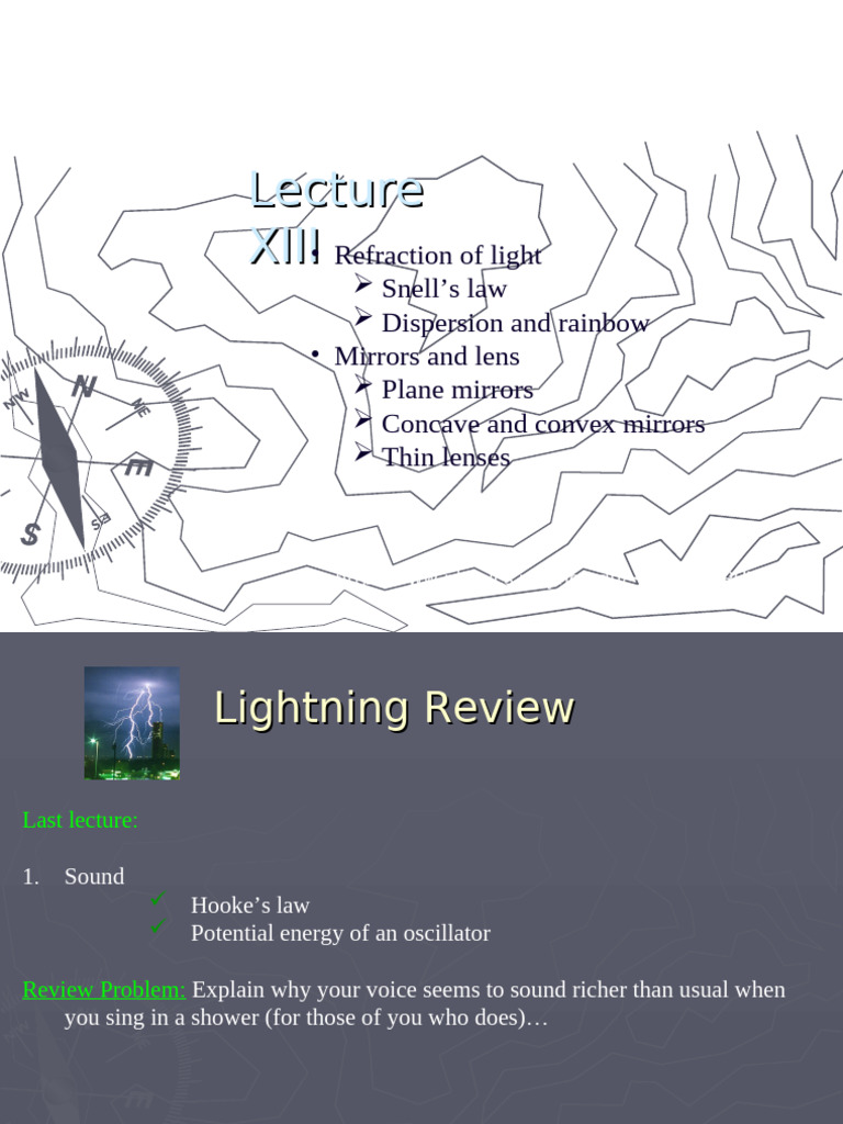 Physics Lecture: Light Refraction & Waves | PDF | Refraction | Light