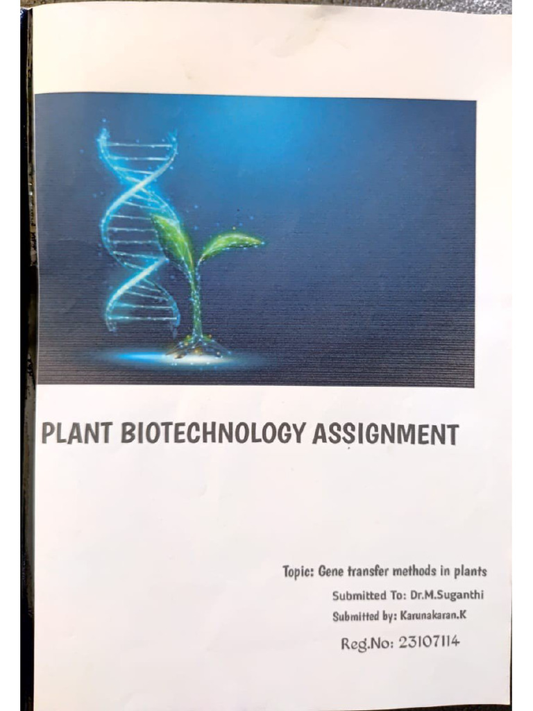 Gene Transfer Method in Plants | PDF