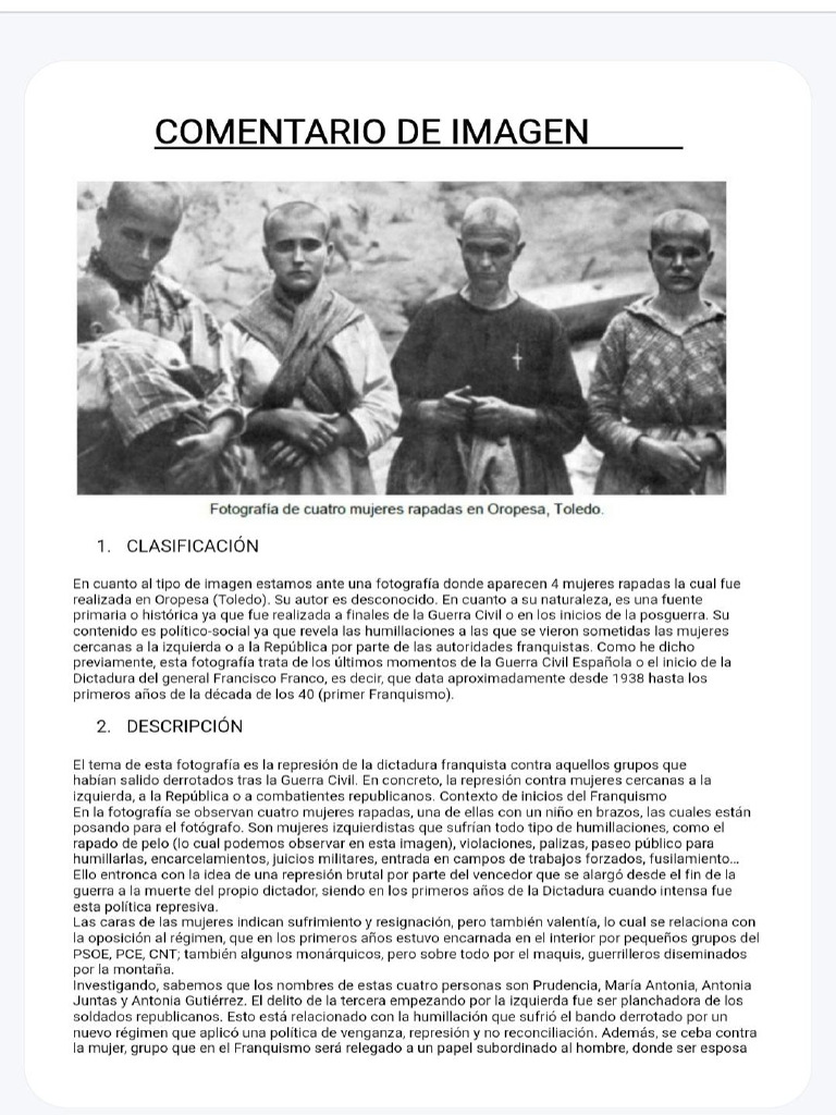 Mujeres Rapadas Guerra | PDF | España franquista | guerra civil Española