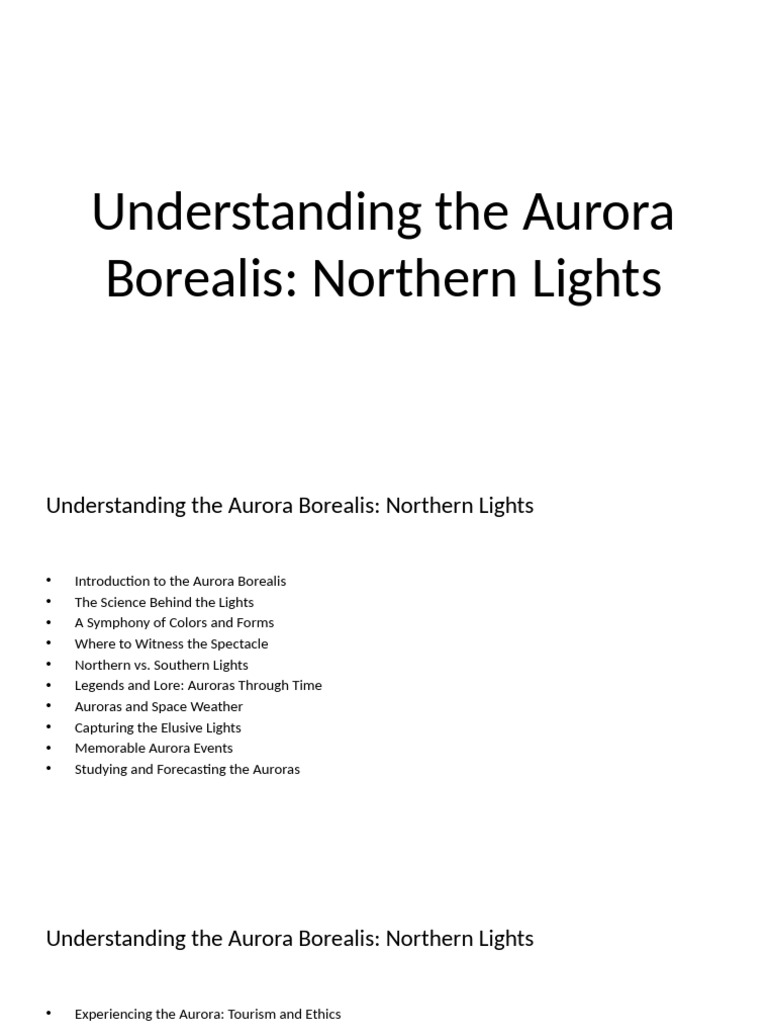 Aurora Borealis: Science, Sightings & Lore | PDF | Aurora | Light
