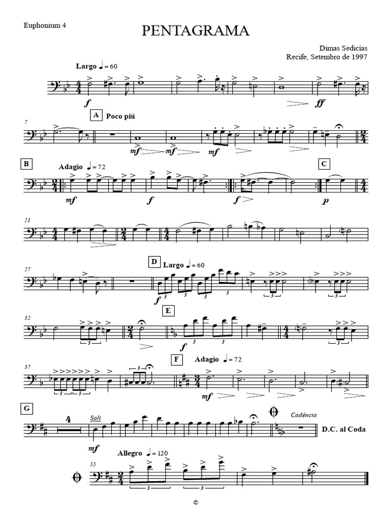 Pentagrama - Euphonium 4 | PDF