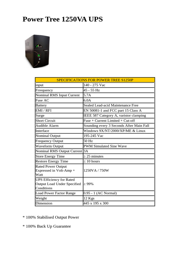Power Tree S1250P | PDF