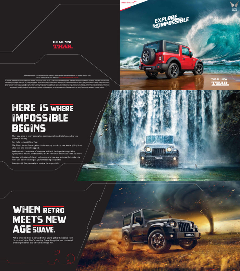 Thar Brochure 40 Pages 4th 5-3-25 | PDF | Four Wheel Drive | Manual ...