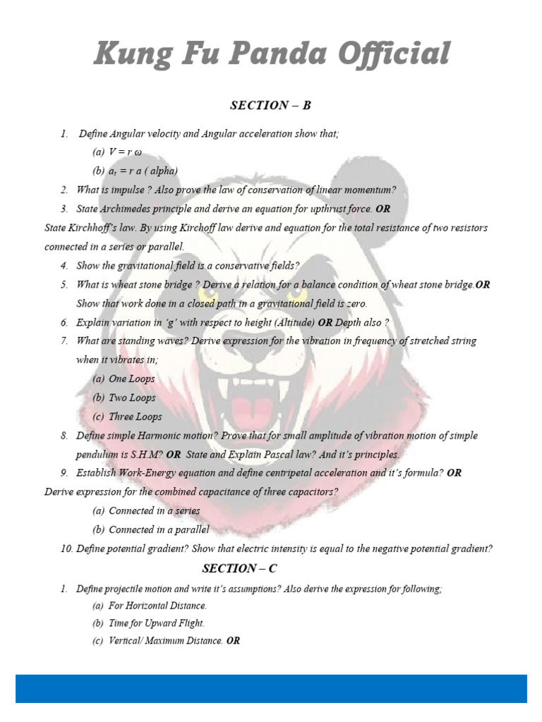 XI Physics Midnight by Kung Fu Panda Official | PDF | Oscillation ...