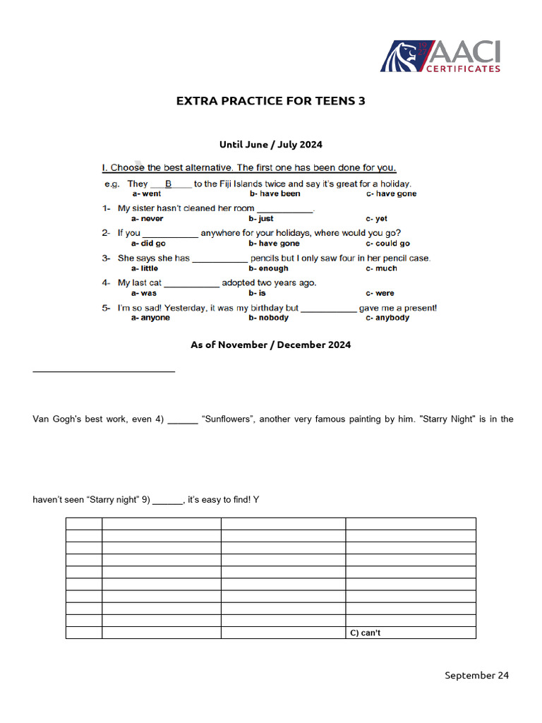 Cambios + Practica T3 2024 | PDF | Vincent Van Gogh | Plastic Arts