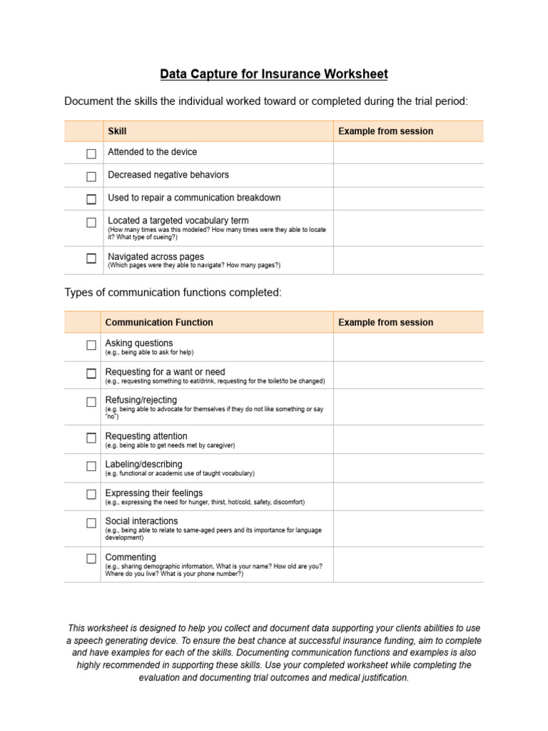 Insurance Data Capture Worksheet | PDF | Communication | Behavioural ...