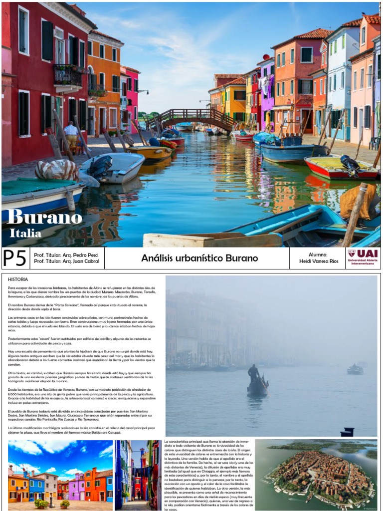 Análisis Urbanístico - Burano - Rios, Heidi | PDF