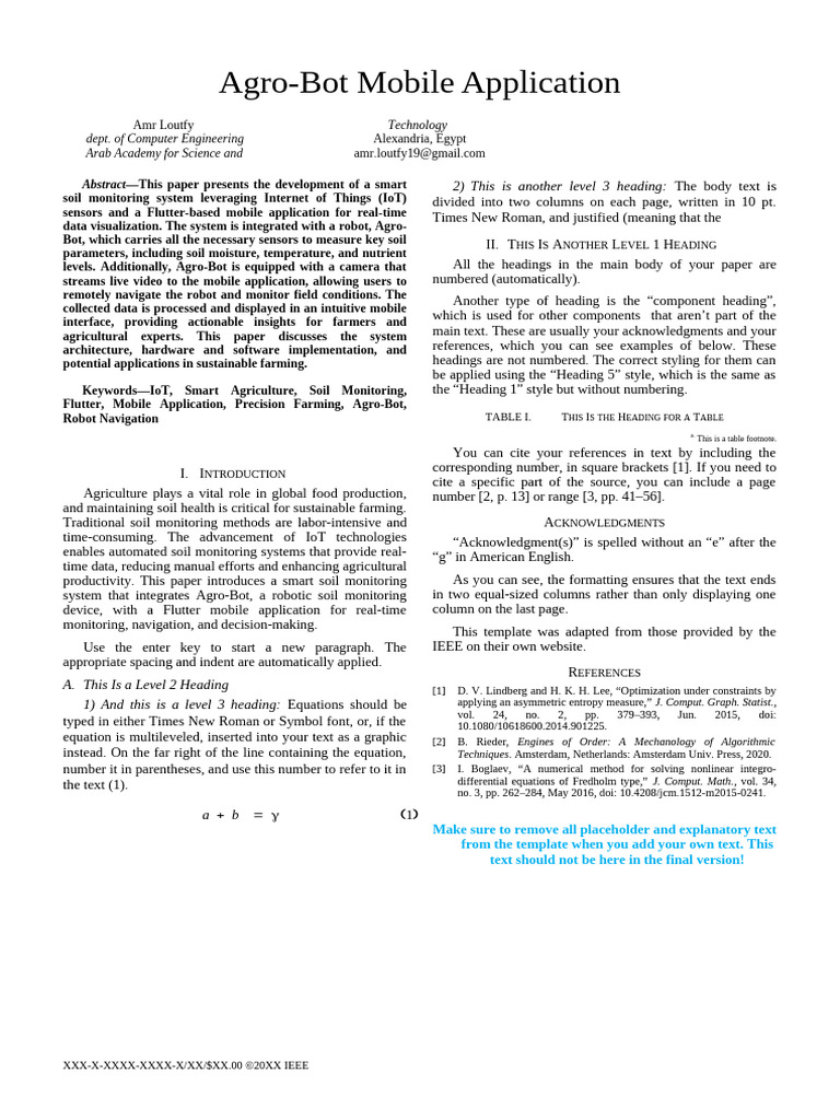 IEEE Paper Format Template | PDF | Internet Of Things | Computer Science