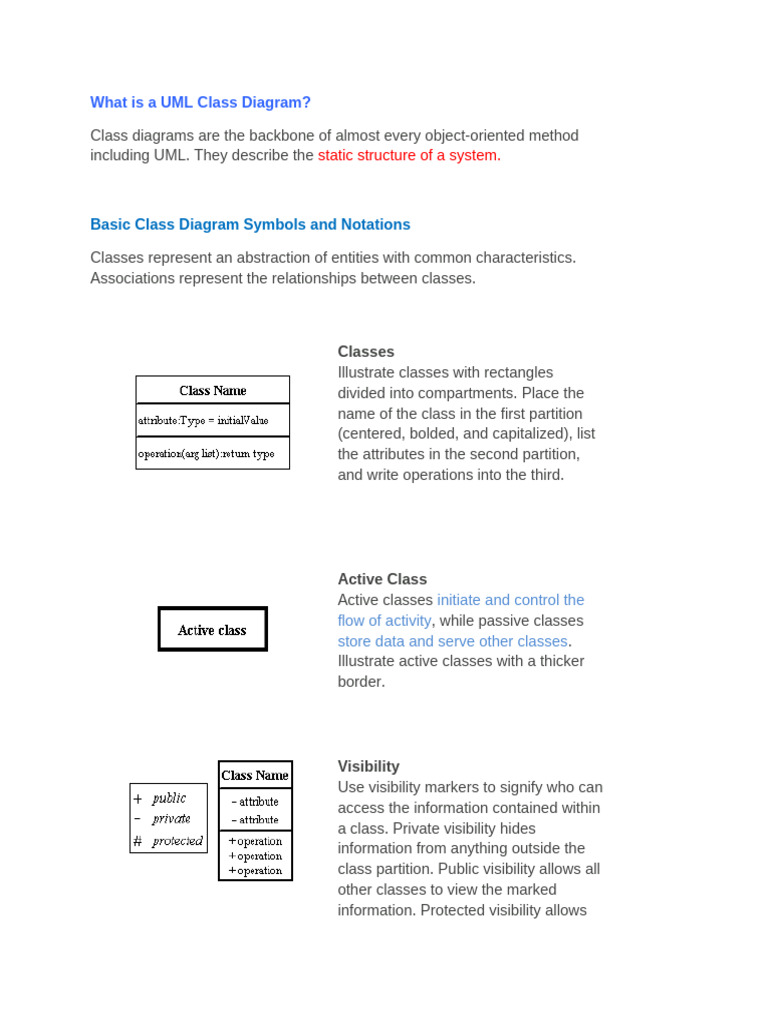 Understanding UML Class Diagrams | PDF | Class (Computer Programming ...