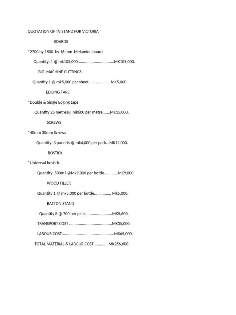 Quotation of TV | PDF
