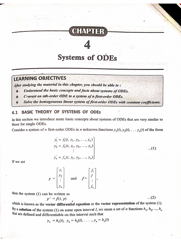 System of ODEs | PDF
