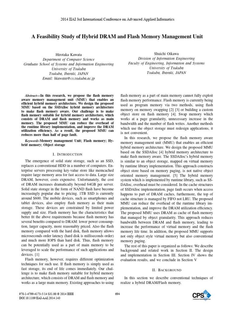A Feasibility Study of Hybrid Dram and Flash Memory Management Unit ...