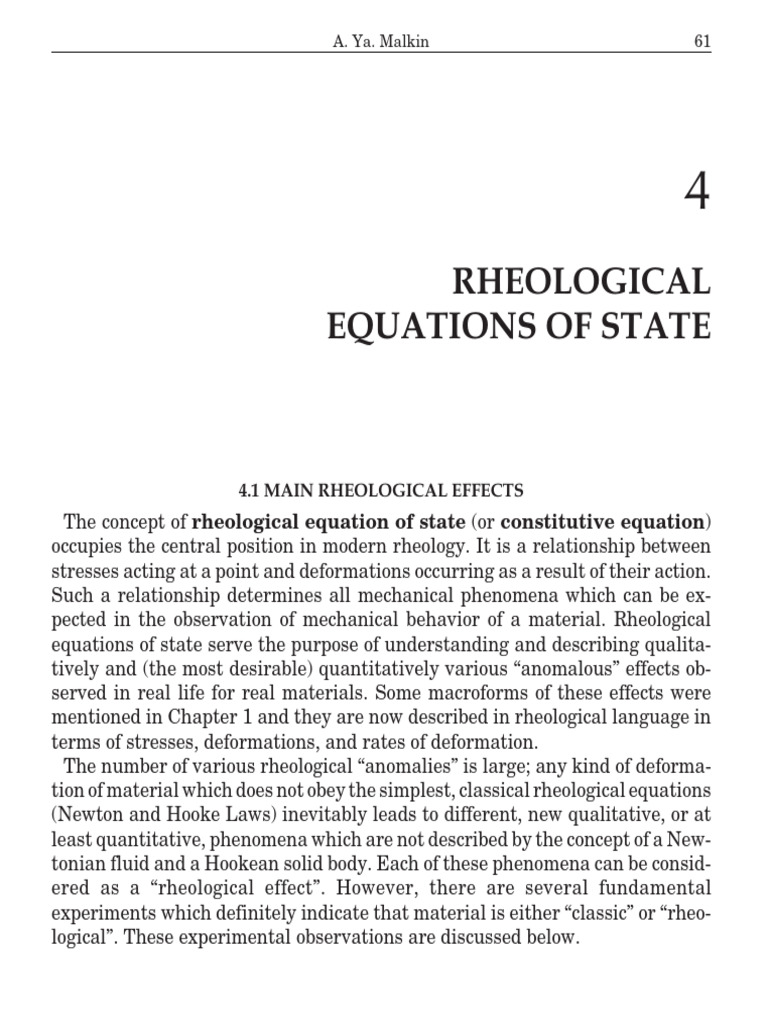 Rheological Equations of State | PDF | Viscosity | Shear Stress